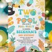 Editable Two the Pool 2nd Birthday Pool Party Invitation Tropical ...