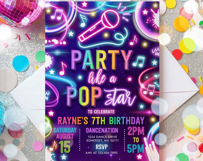 Party Sign, Pop Star Party, Rock Star Party, Prop Sign, Party ...