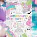 Editable Summerween Birthday Party Invitation Summer Halloween Ghost ...