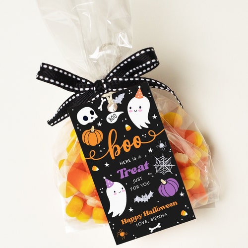 Editable Halloween Favor Tags Boo Gift Tags Costume Party - Etsy