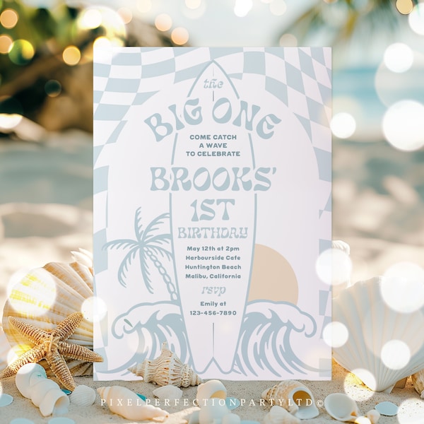 The Big One Invitation - Etsy