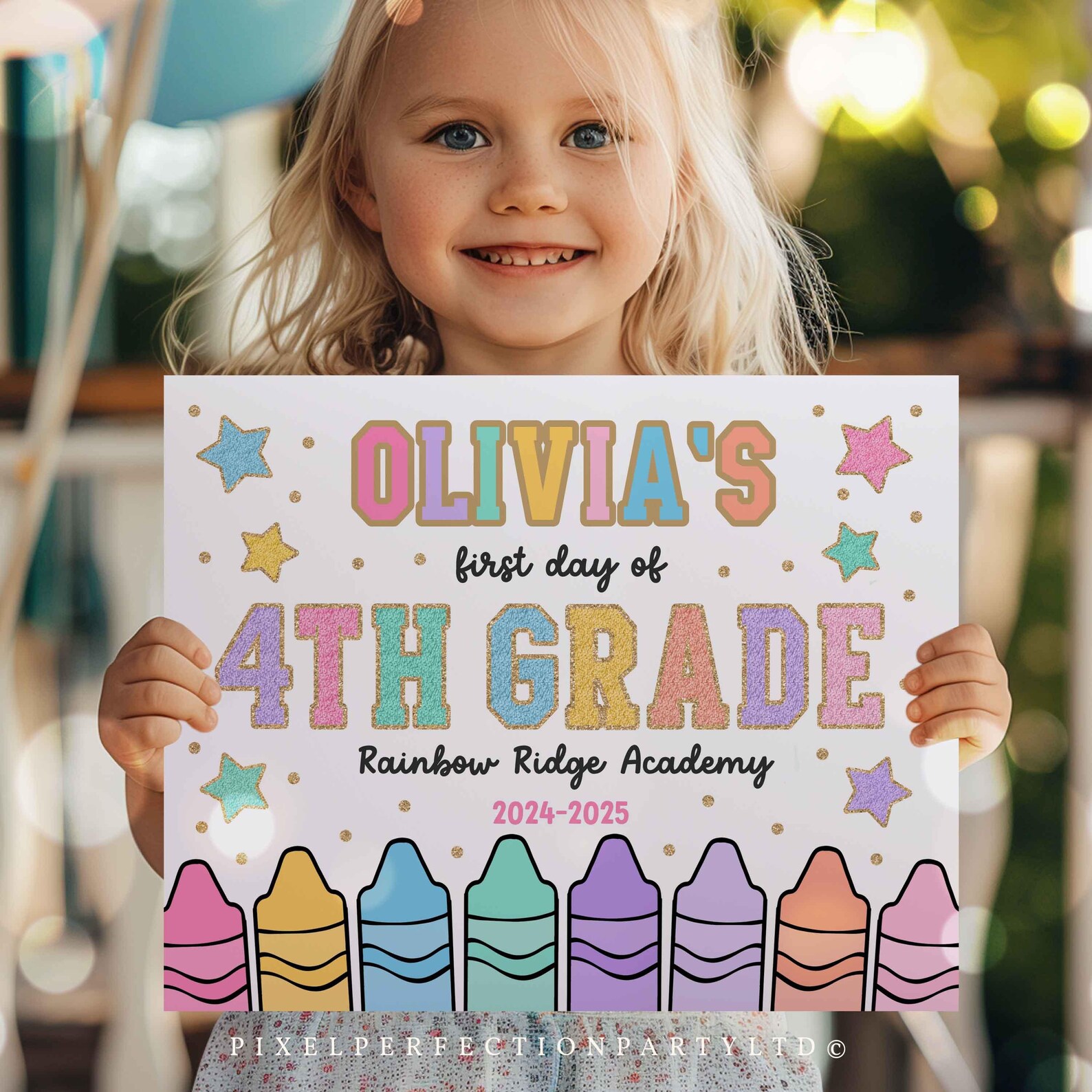 Editable First Day of 4th Grade Sign Printable First Day of 4th Grade ...