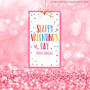 Editable Slap Bracelet Valentine's Day Gift Tag Slappy - Etsy