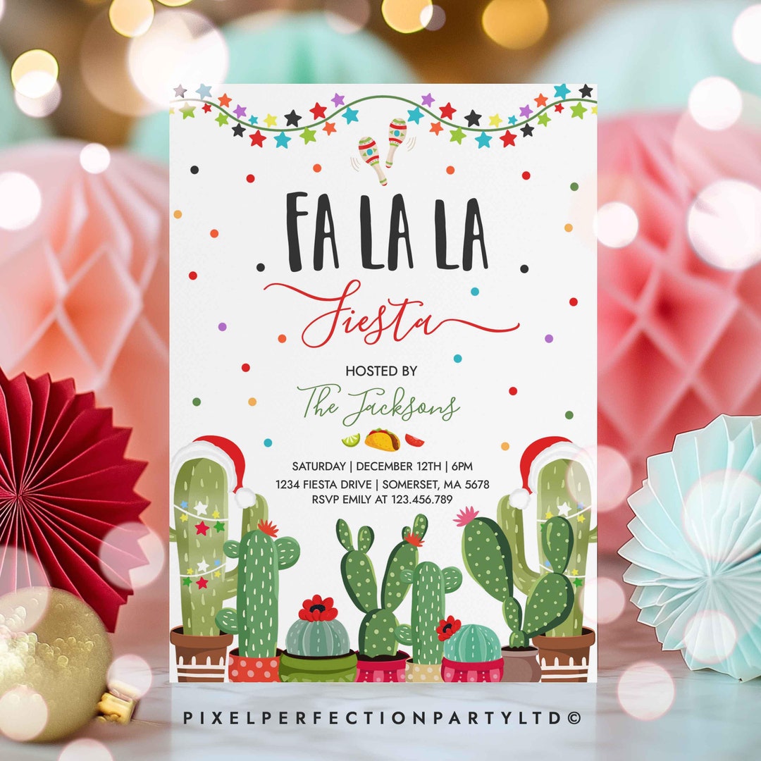 Christmas Fiesta Party Invitation Holiday Fiesta Party Invitation ...