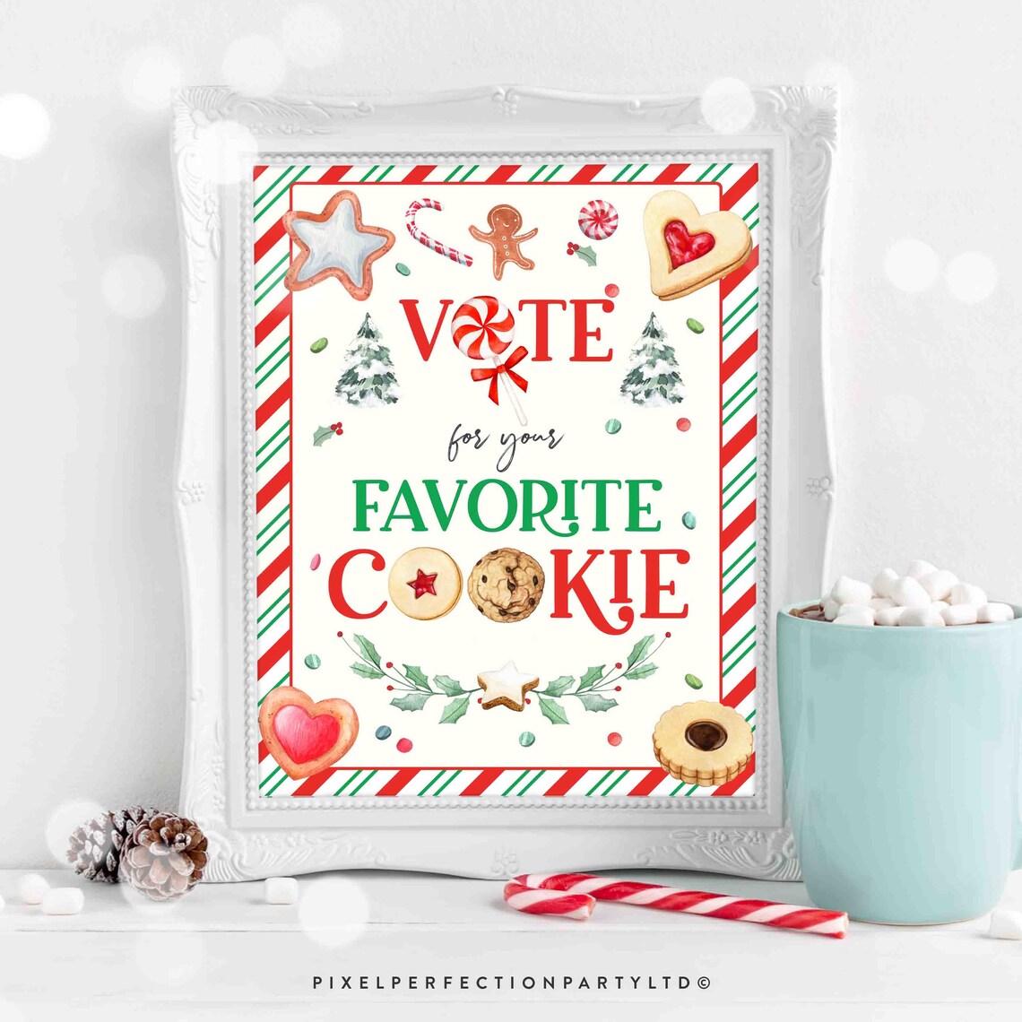 Editable Cookie Exchange Party Kit Cookie Signs Tags Labels | Etsy