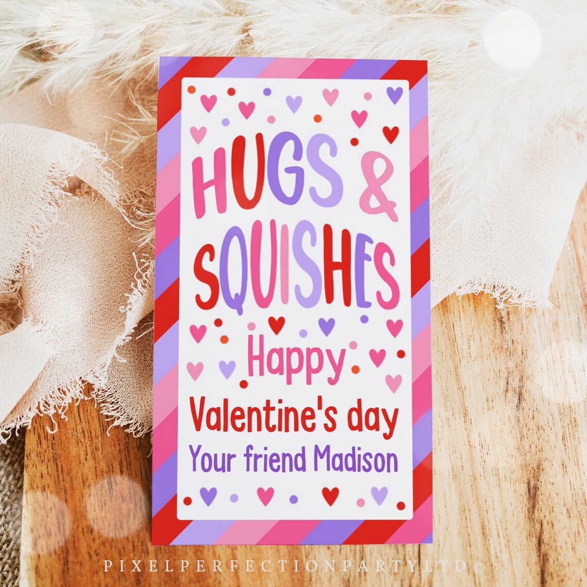 Editable Squishy Valentines Gift Tags Hugs and Squishes - Etsy