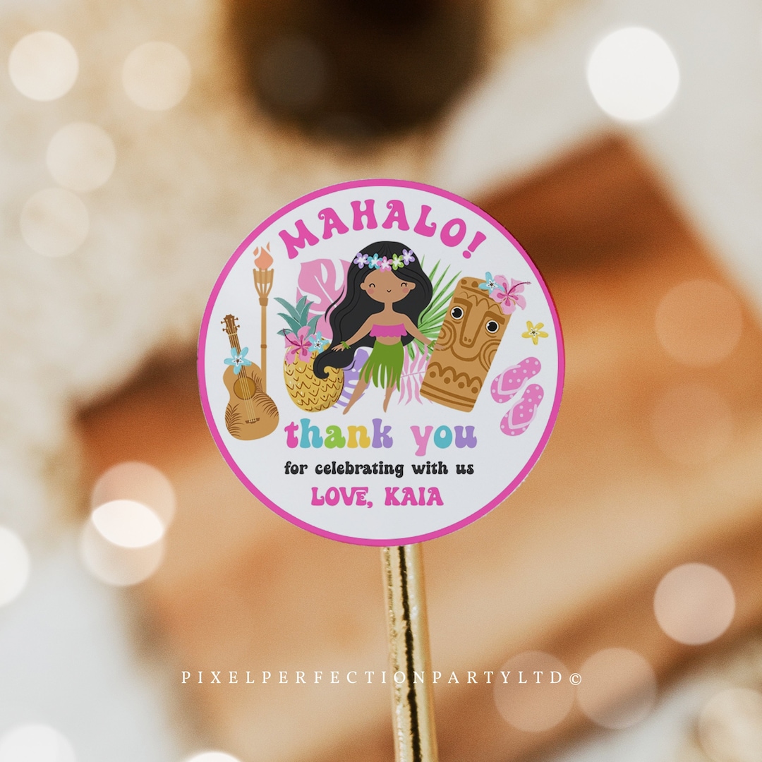 Editable Hawaiian Luau Birthday Luggage Favor Tags Pineapple Birthday ...