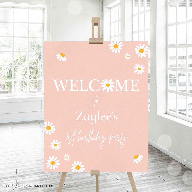 Daisy Birthday Party Welcome Sign Little Miss One-derful - Etsy