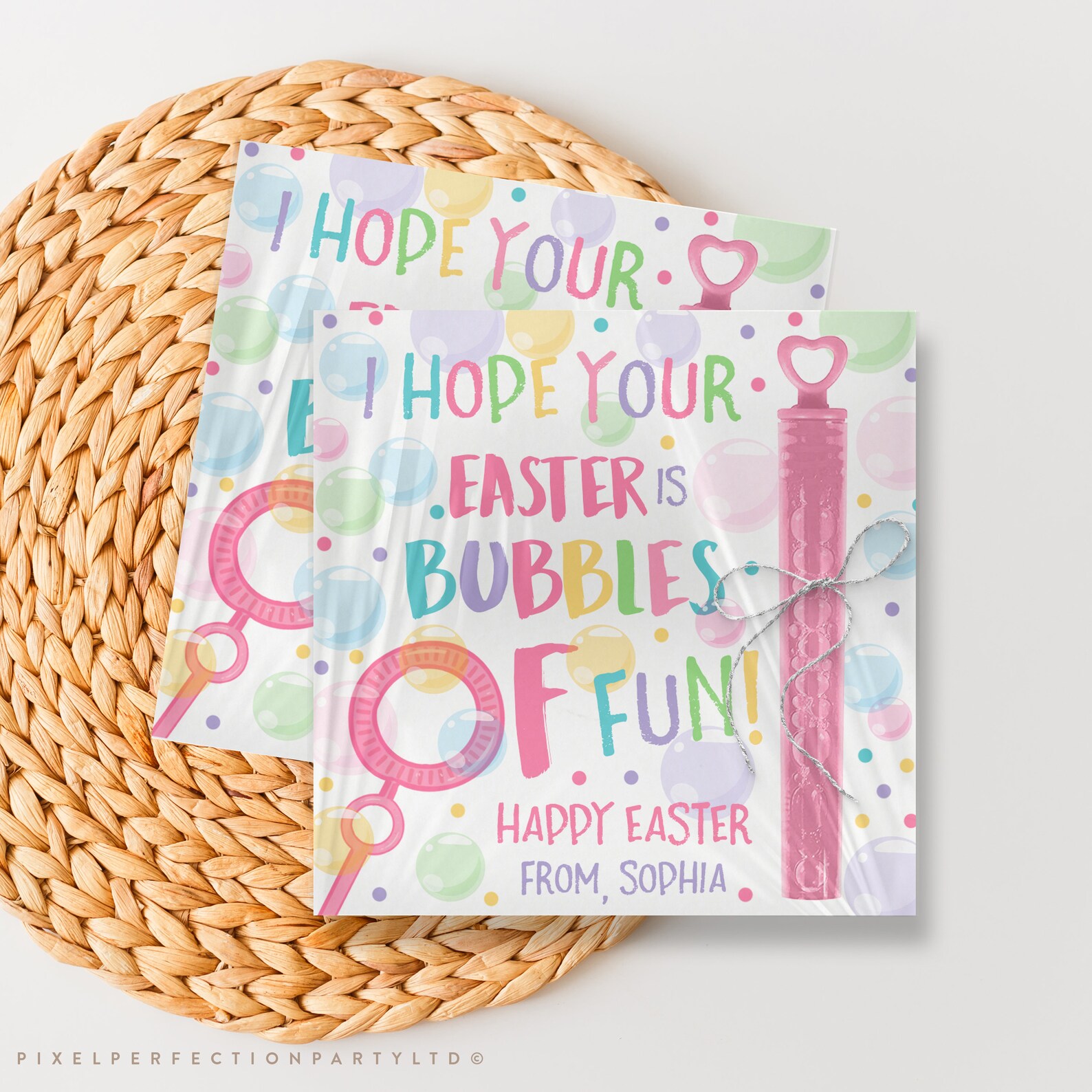 Editable Easter Gift Tags Easter Bubble Gift Tags I hope Your | Etsy
