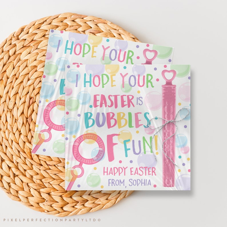 Editable Easter Gift Tags Easter Bubble Gift Tags I hope Your | Etsy