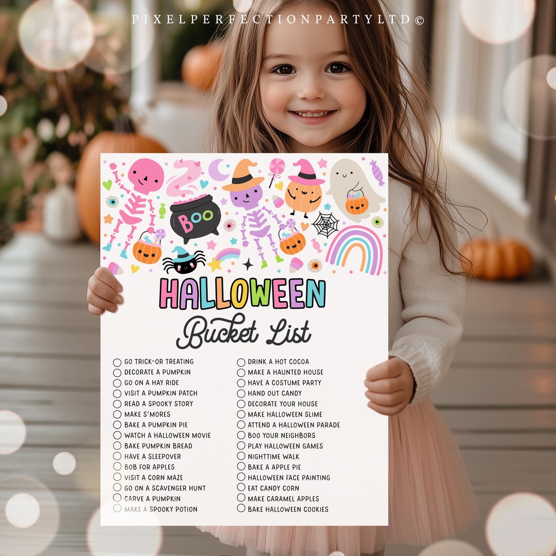 Editable Halloween Bucket List Fall Bucket List Halloween To-do List ...