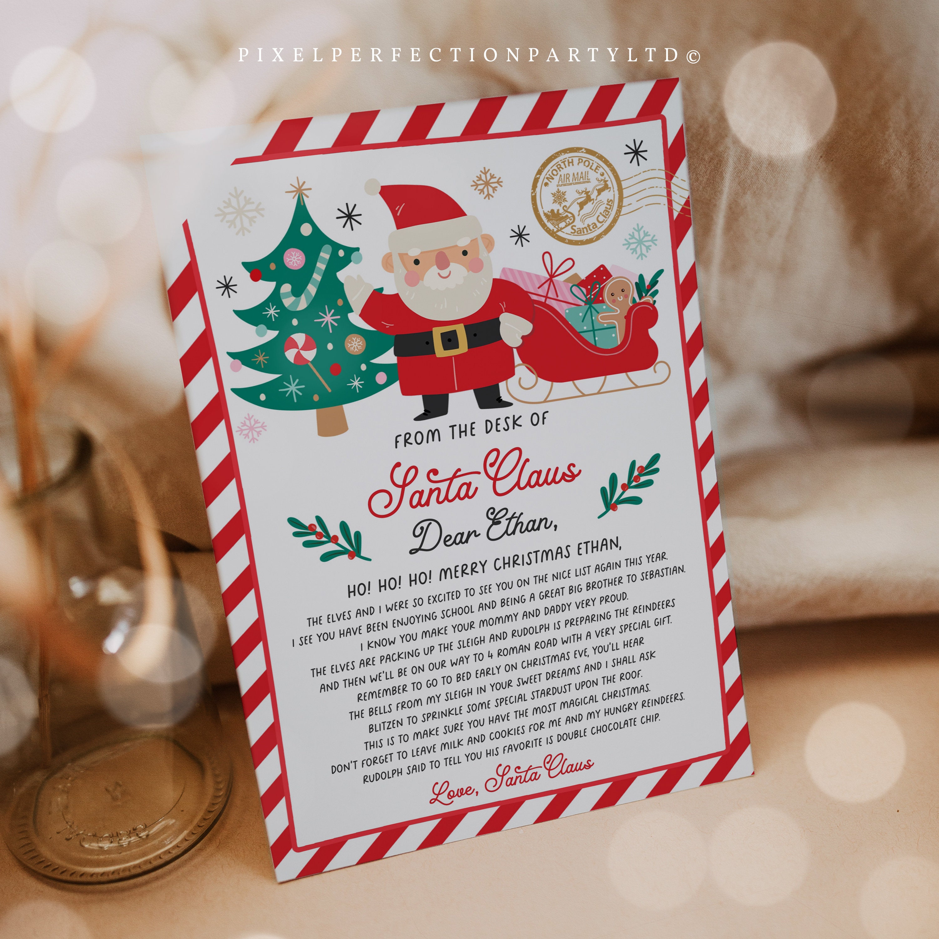 EDITABLE Official Letter From Santa Claus Letter From the Desk of Santa ...