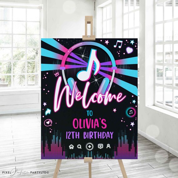 Paper Paper & Party Supplies Musical Welcome Sign Dance Sign Music ...