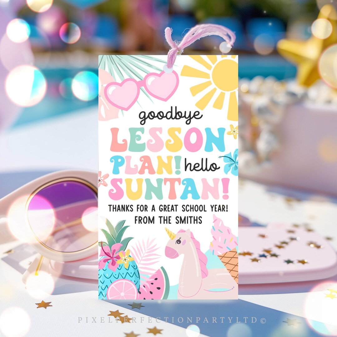 Editable Goodbye Lesson Plan Hello Suntan Teacher Classroom Student ...