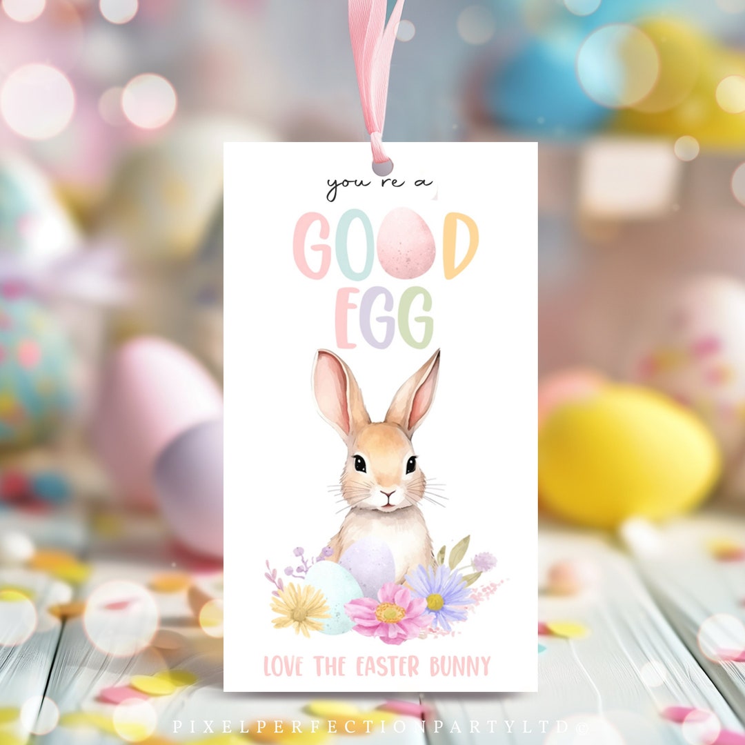 Editable You're A Good Egg Gift Tag Gift Tag From the Easter Bunny ...