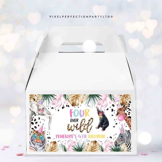 Editable Safari Gable Box Labels Safari Four Ever Wild Gift Box Labels ...