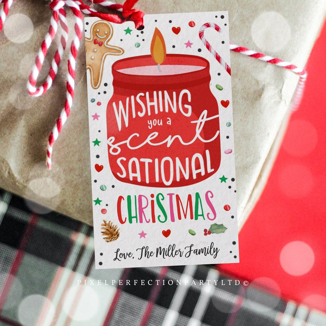 Editable Wishing You a Scentsational Christmas Gift Tag - Etsy