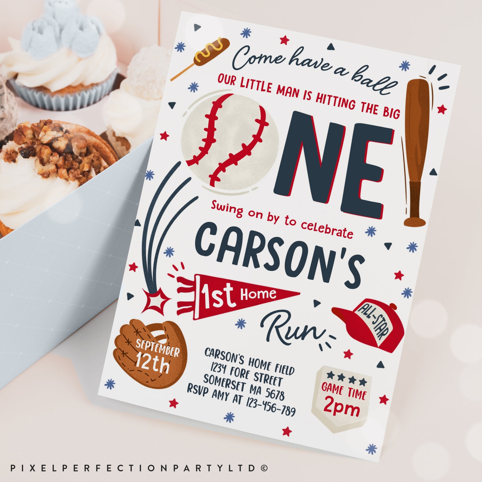 Editable Baseball Invitation Baseball Birthday Invitation - Etsy