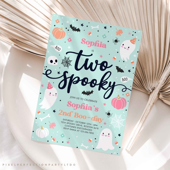 Paper & Party Supplies Blue Halloween Ghost Party Sign Blue Ghost ...