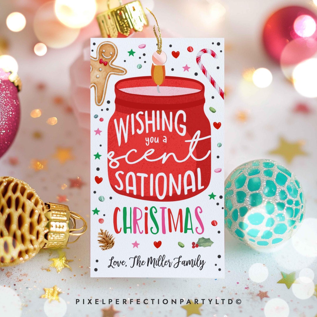 Editable Wishing You a Scentsational Christmas Gift Tag Teachers ...