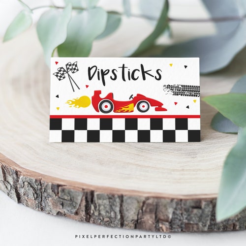 Race Car Party Food Labels Instant Download Racing Birthday - Etsy