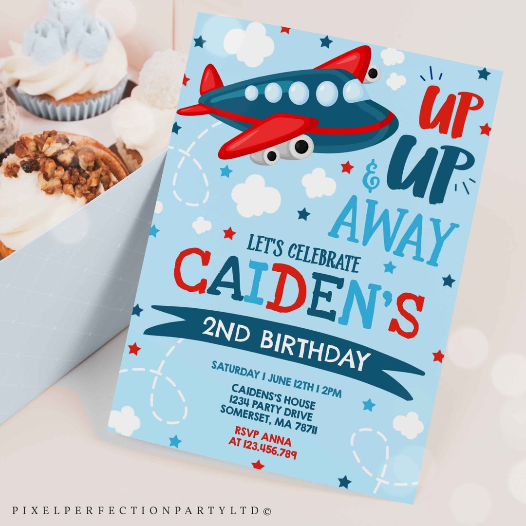 Editable Airplane Birthday Invitation Airplane Birthday Party Plane ...