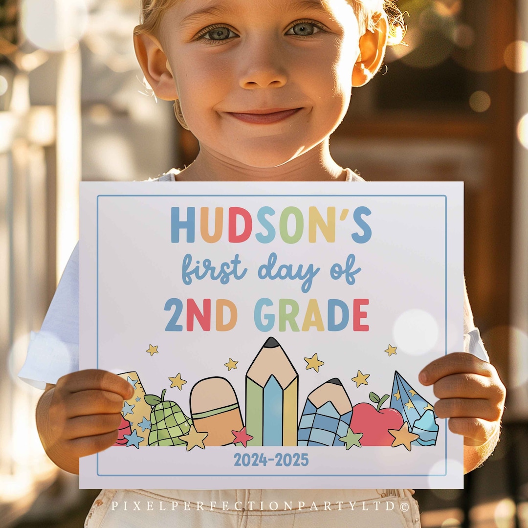 Editable First Day of 2nd Grade Sign Printable First Day of 2nd Grade ...