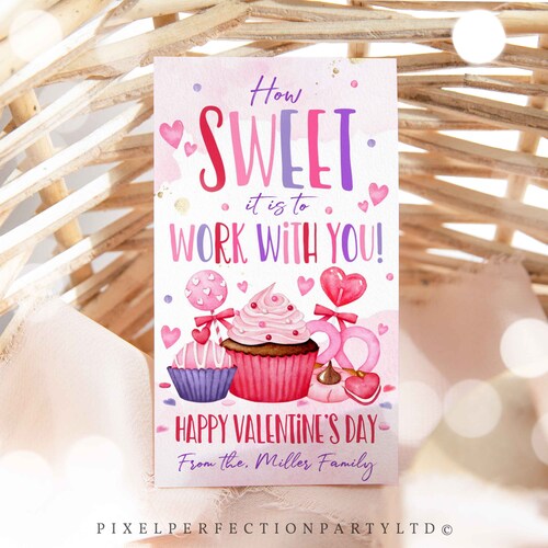 EDITABLE Coworker Valentine's Day Gift Tag Printable - Etsy