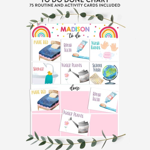 Visual Schedule Kids Daily Routine Chart Toddler Routine Chart - Etsy