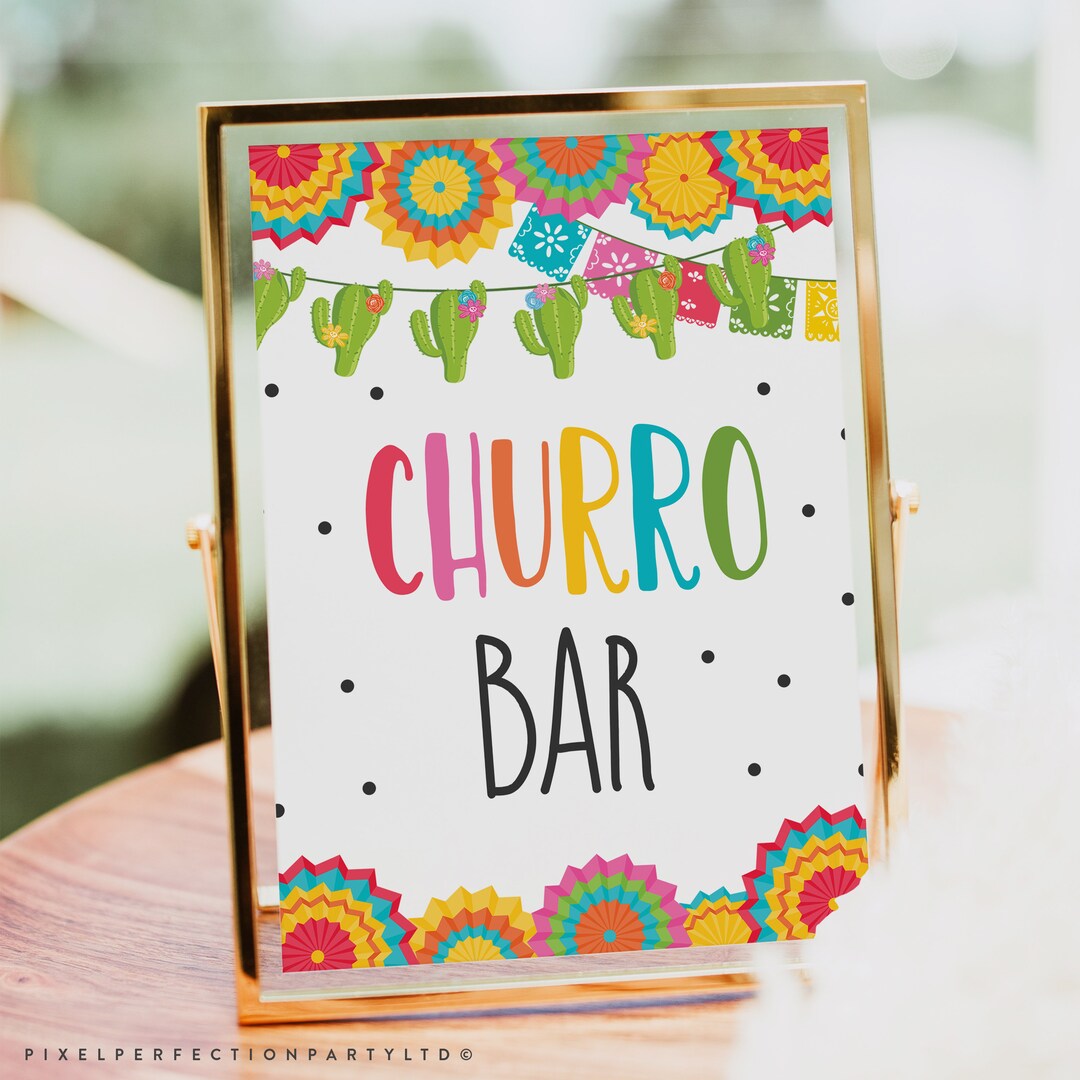 Fiesta Churro Bar Party Sign Fiesta Baby Shower Party Sign Fiesta Baby ...