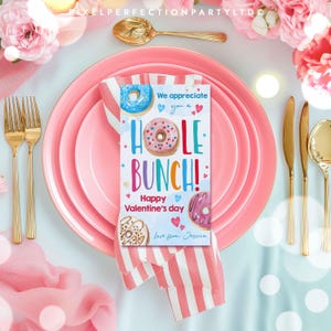 Editable Teachers Valentine's Day Gift Tag Teacher Donut Appreciation ...