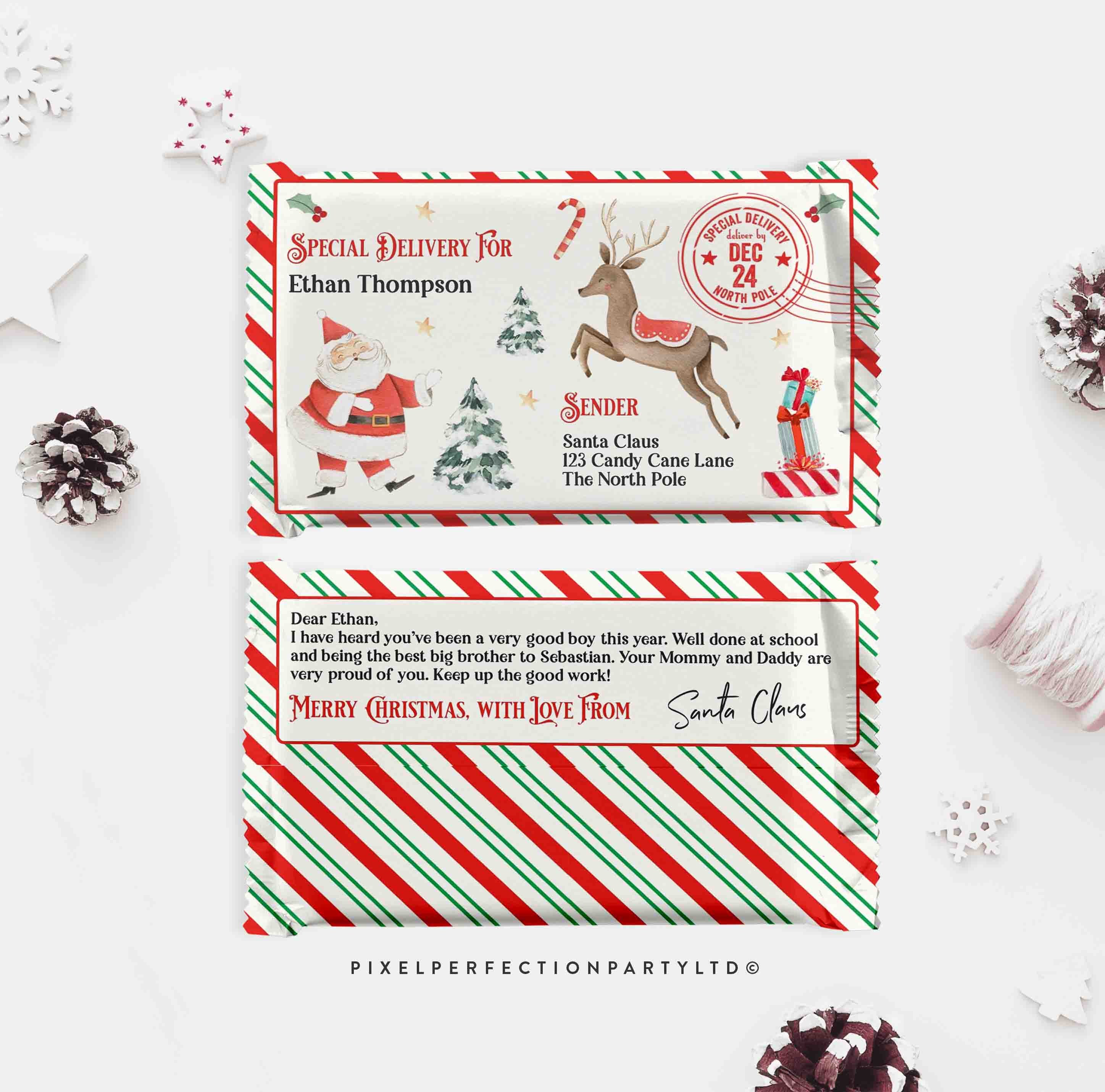 EDITABLE Official Letter to & From Santa Kit Mailing Label - Etsy UK