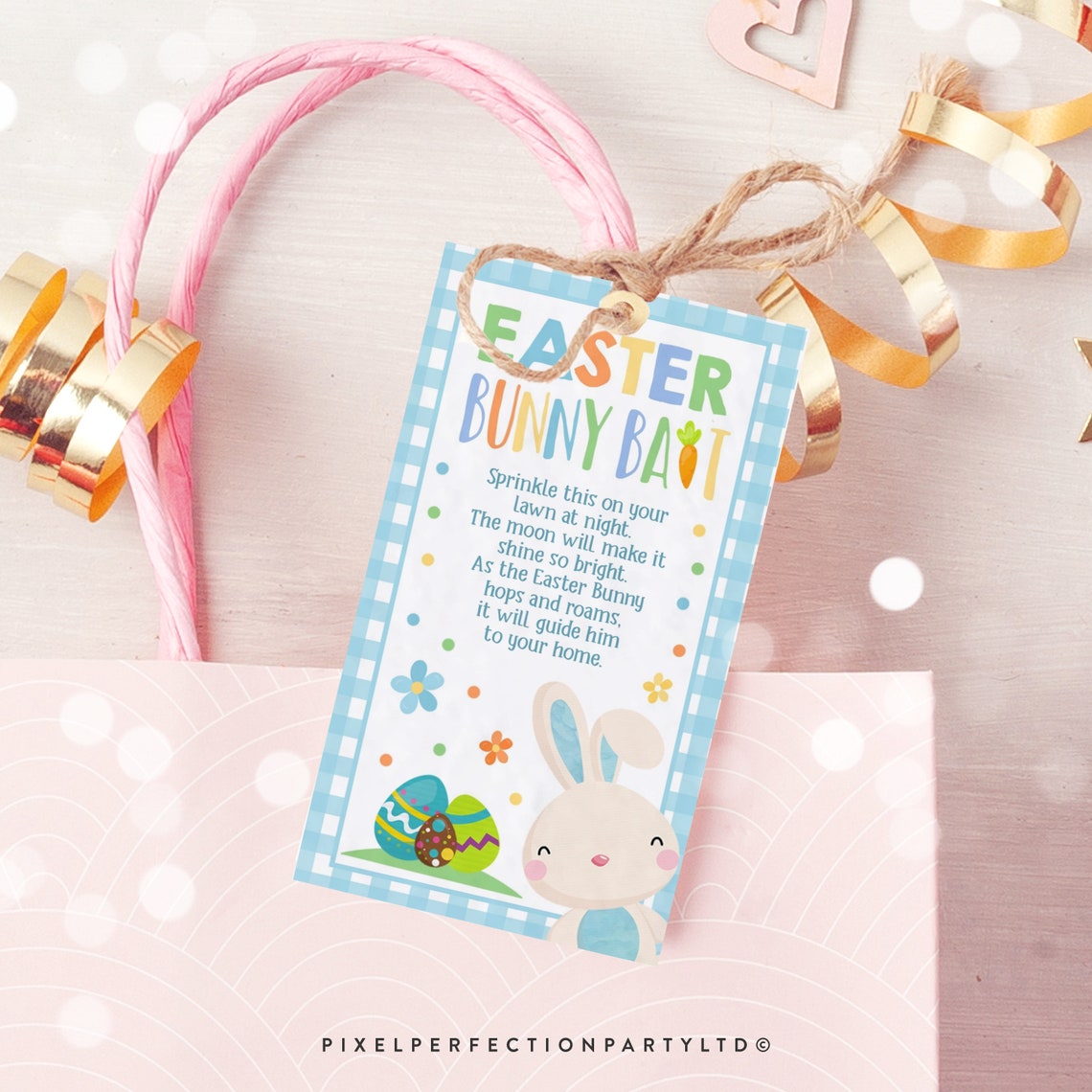 Editable Easter Bunny Bait Gift Tag Easter Bunny Food Gift Tag | Etsy