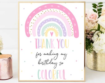 Rainbow Party Sign | Etsy