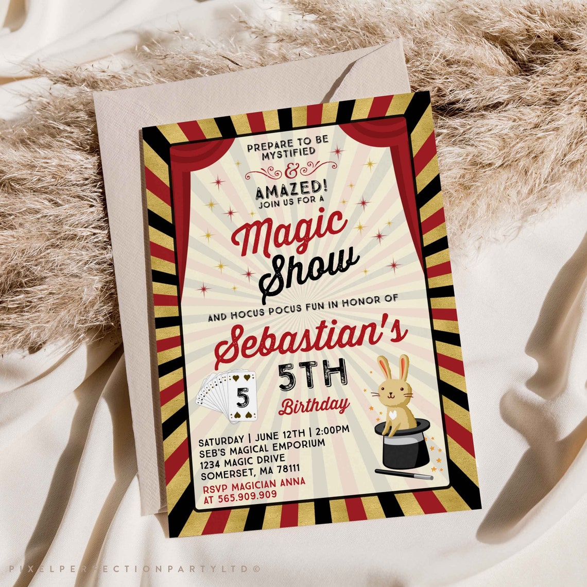 Magician Invitation Magician Birthday Invitation Magic Show | Etsy