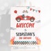 Editable Race Car Welcome Sign Two Fast Birthday Party Welcome Sign Red ...