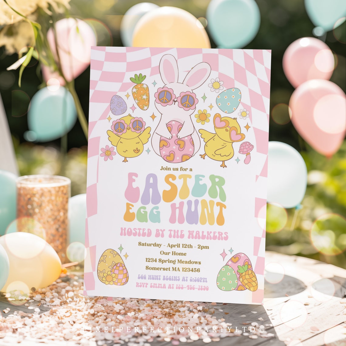 Editable Easter Egg Hunt Invitation Easter Egg Event Party Neighborhood ...