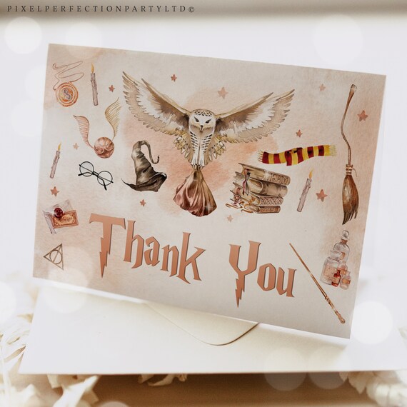 Editable Wizard Baby Shower Thank You Card A Magical Bundle Is On The ...
