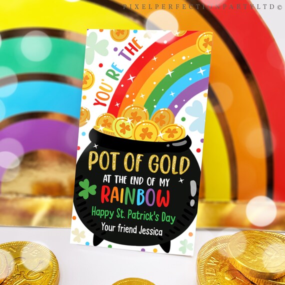 Editable St. Patrick's Day Gift Tag You're The Pot Of Gold At The End ...
