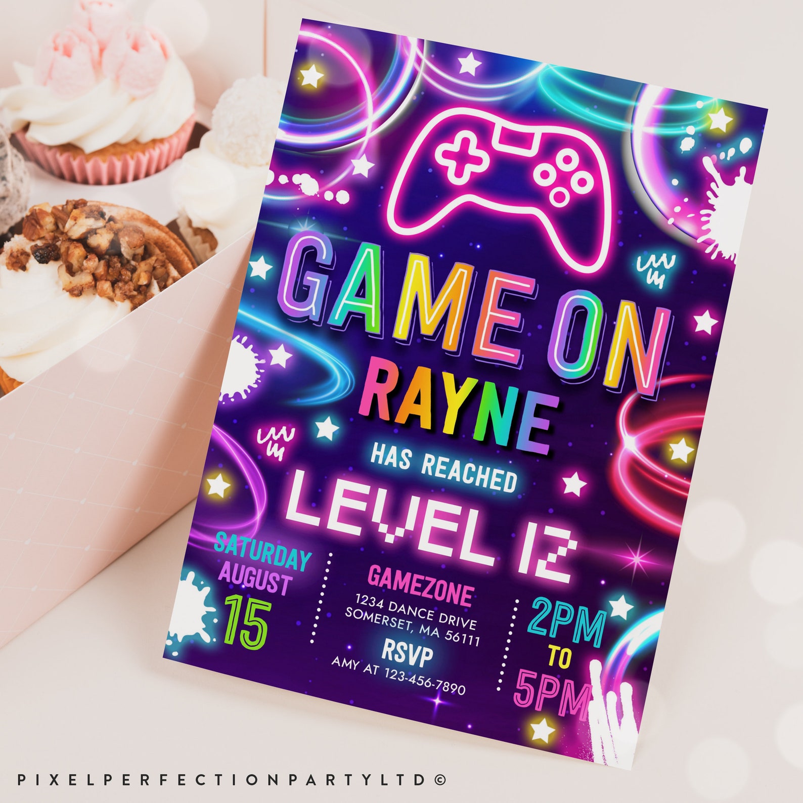 Editable Video Game Birthday Invitation Gamer Girl Birthday - Etsy UK