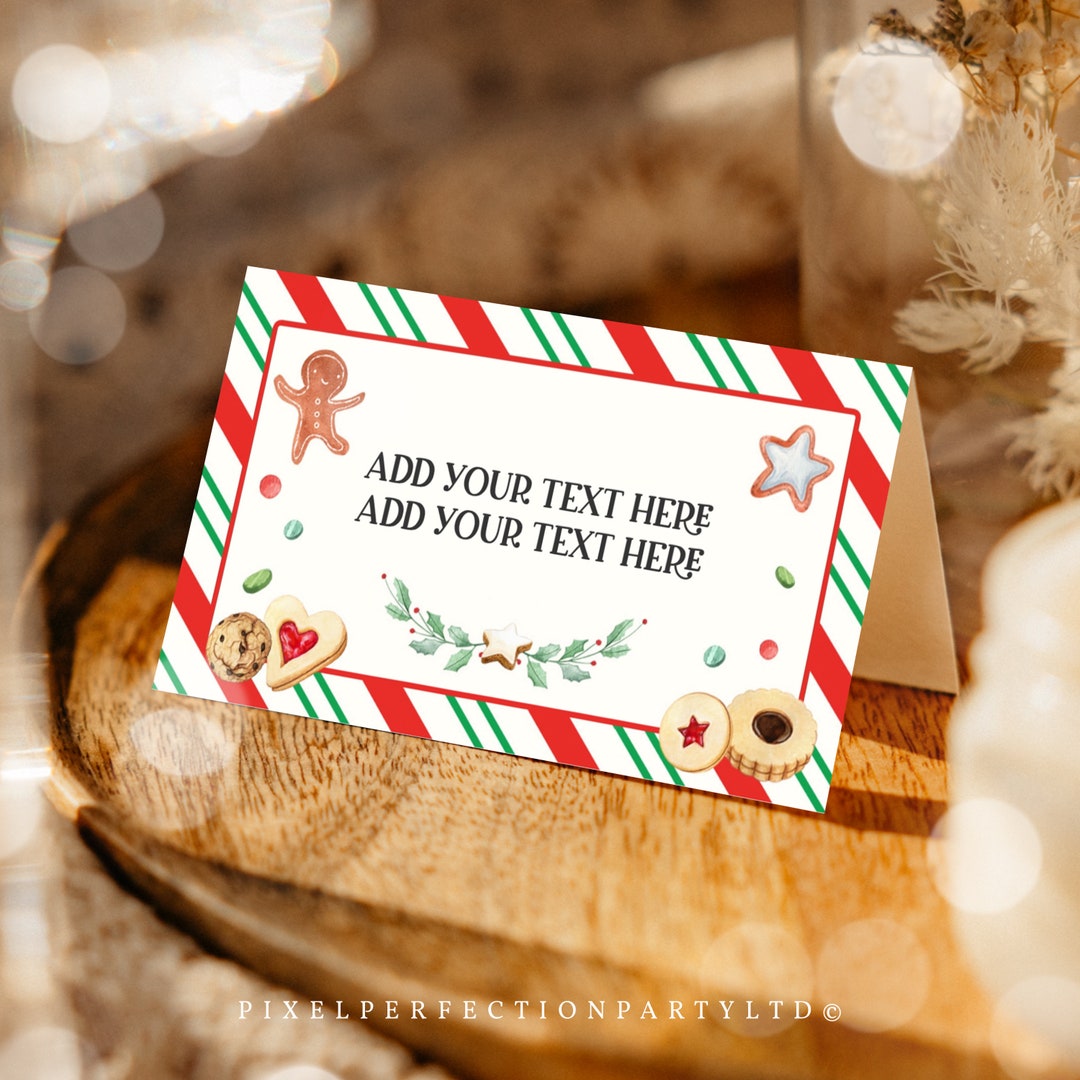 Editable Cookie Swap Food Labels Cookies Exchange Food Labels Buffet ...