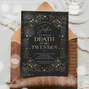 Editable Death to My Twenties 30th Birthday Party Invitation RIP to My ...