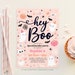 Editable Halloween Pink Ghost Birthday Invitation Hey Boo - Etsy