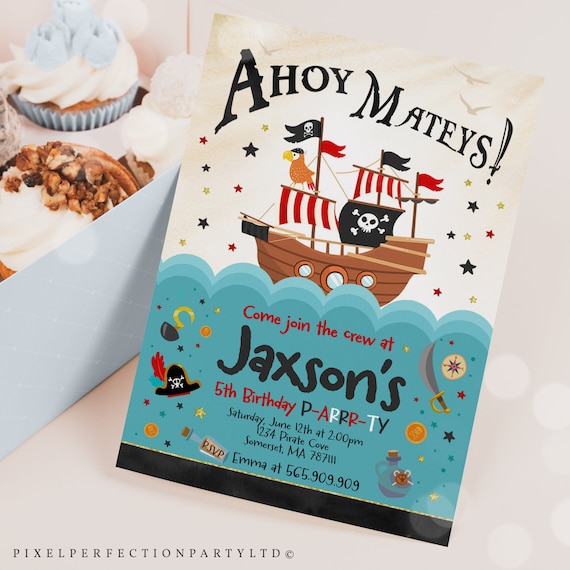 Pirate Birthday Party Invitations