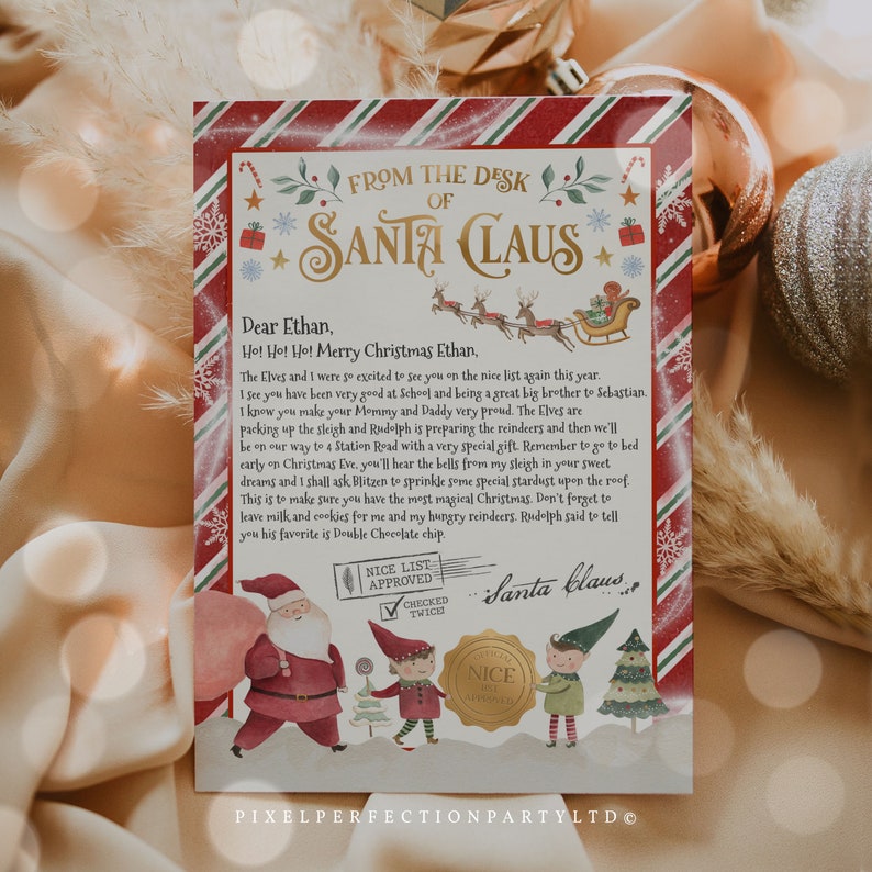 Editable Official Letter From Santa Claus and Official Nice List ...