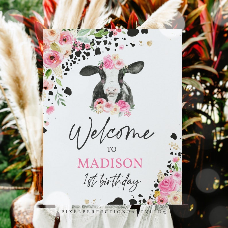 Editable Cow Birthday Party Invitation Bundle Cow Birthday - Etsy UK
