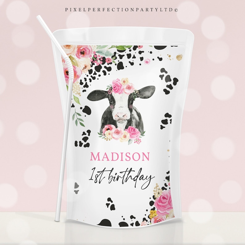 Editable Cow Birthday Party Invitation Bundle Cow Birthday - Etsy UK