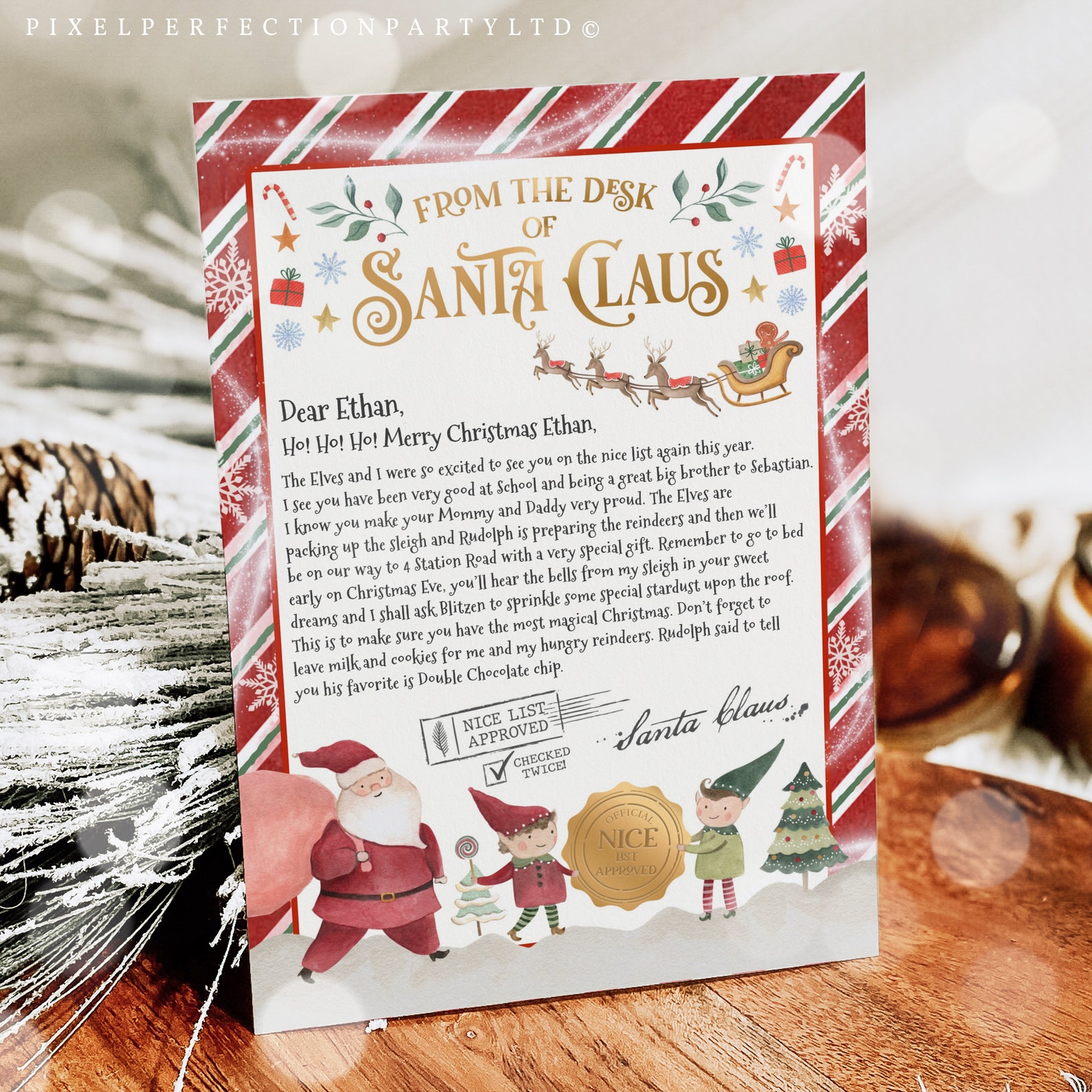 Editable Official Letter From Santa Claus and Official Nice List ...