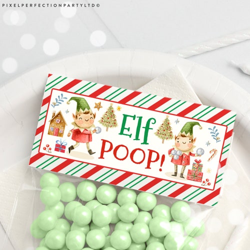 INSTANT DOWNLOAD Elf Kisses Treat Bag Topper Editable - Etsy