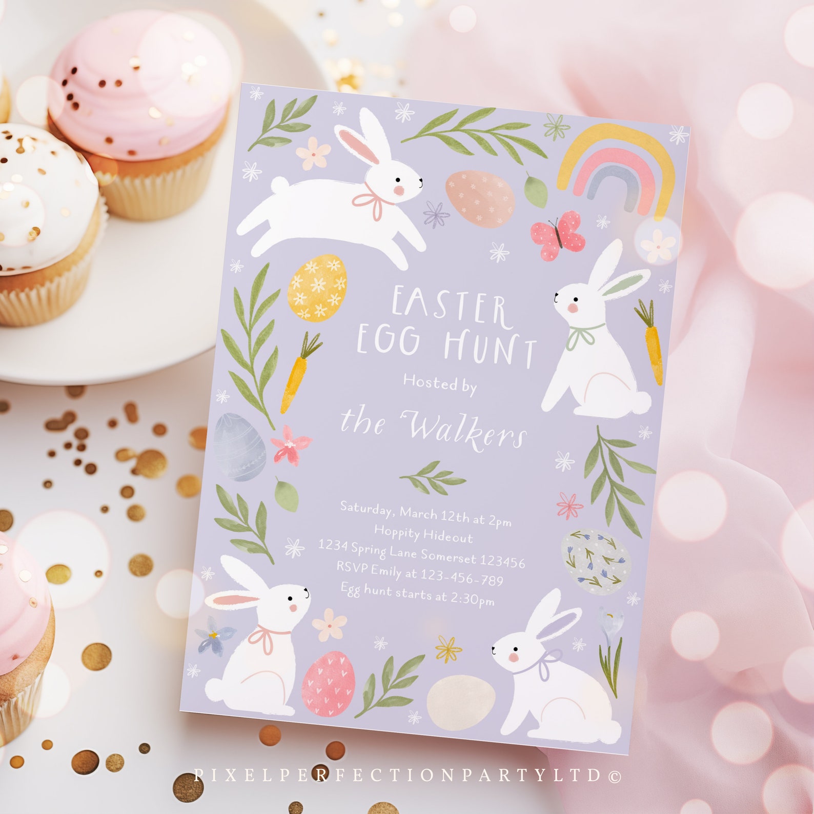 Editable Easter Egg Hunt Invitation Easter Egg Event Party Neighborhood ...